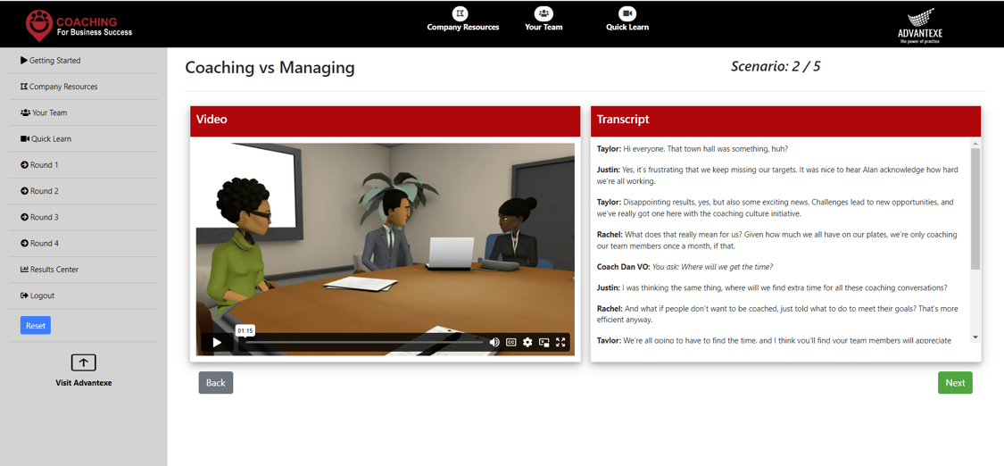 Coaching for Business Success Simulation