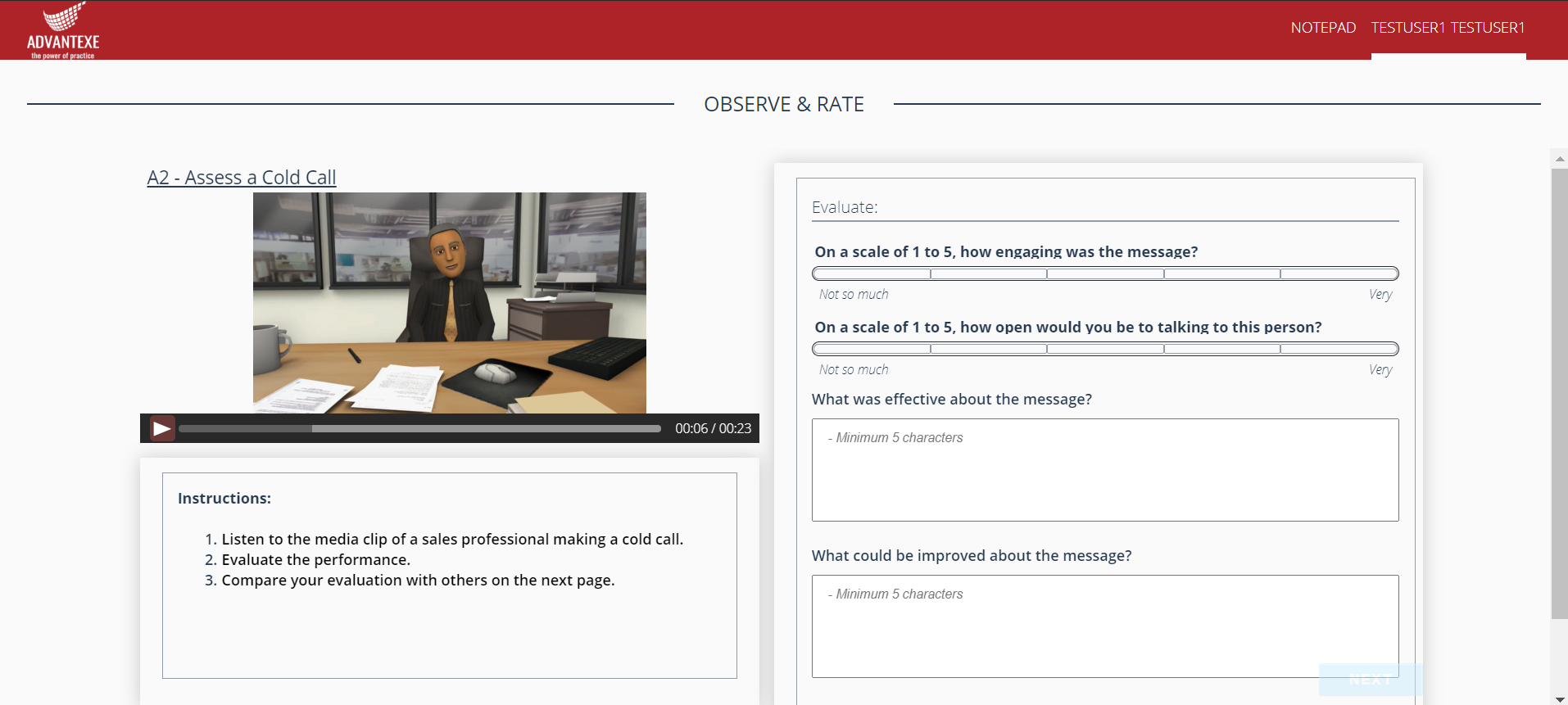 Advantexe's Virtual Role Play - Praction