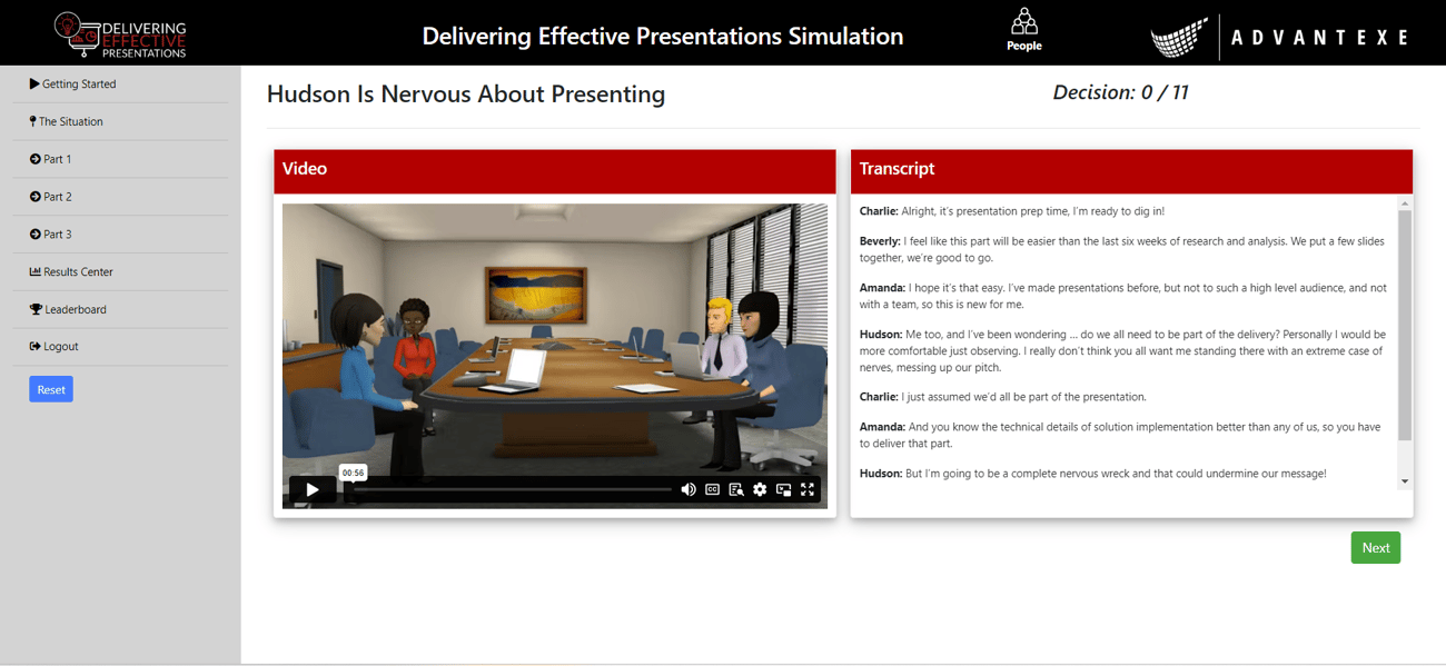 New Presentations Simulation and Learning Journey
