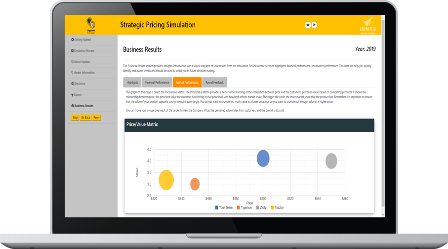 Pricing Simulation Information Page